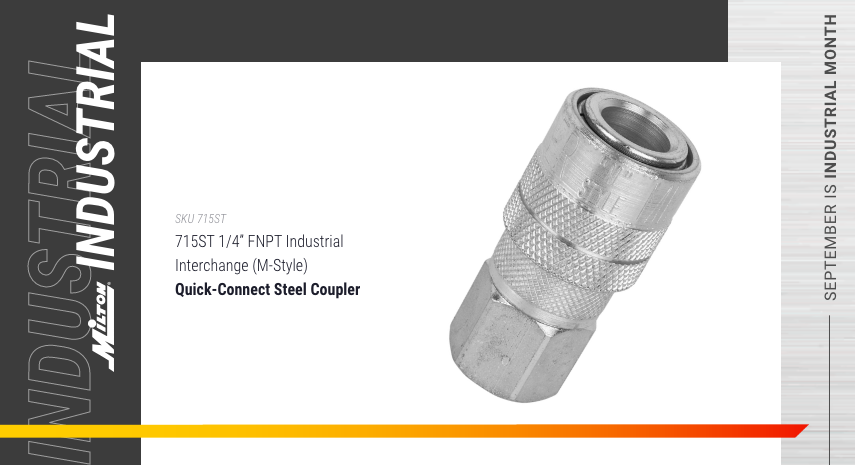 Meet the Milton® 715ST Steel Industrial Interchange M-Style Coupler ...