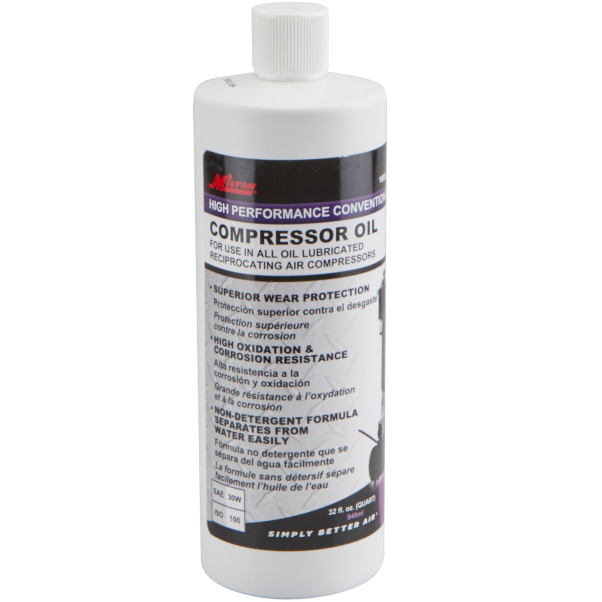 1002-32 - Milton® High-Performance Conventional Air Compressor Oil, 32