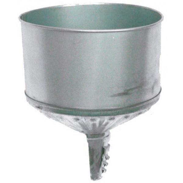 8 Quart Galvanized Funnel with Ribbed Spout