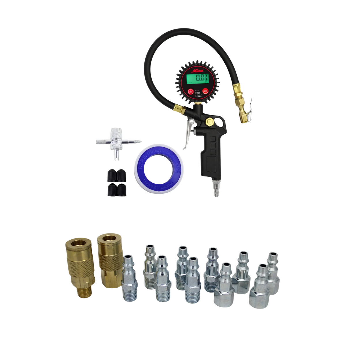 Air Tools & Inflator Bundle: EXELAIR® EX0312MKIT - Air Coupler and Plu