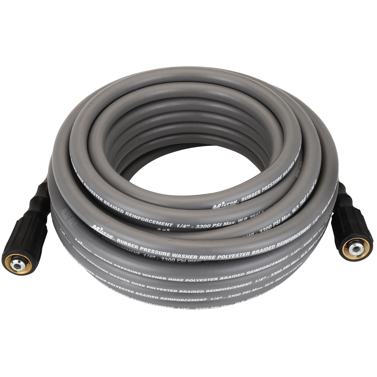 1/4" x 50' Poly Braided Pressure Washer Hose Assembly - M22 Connection