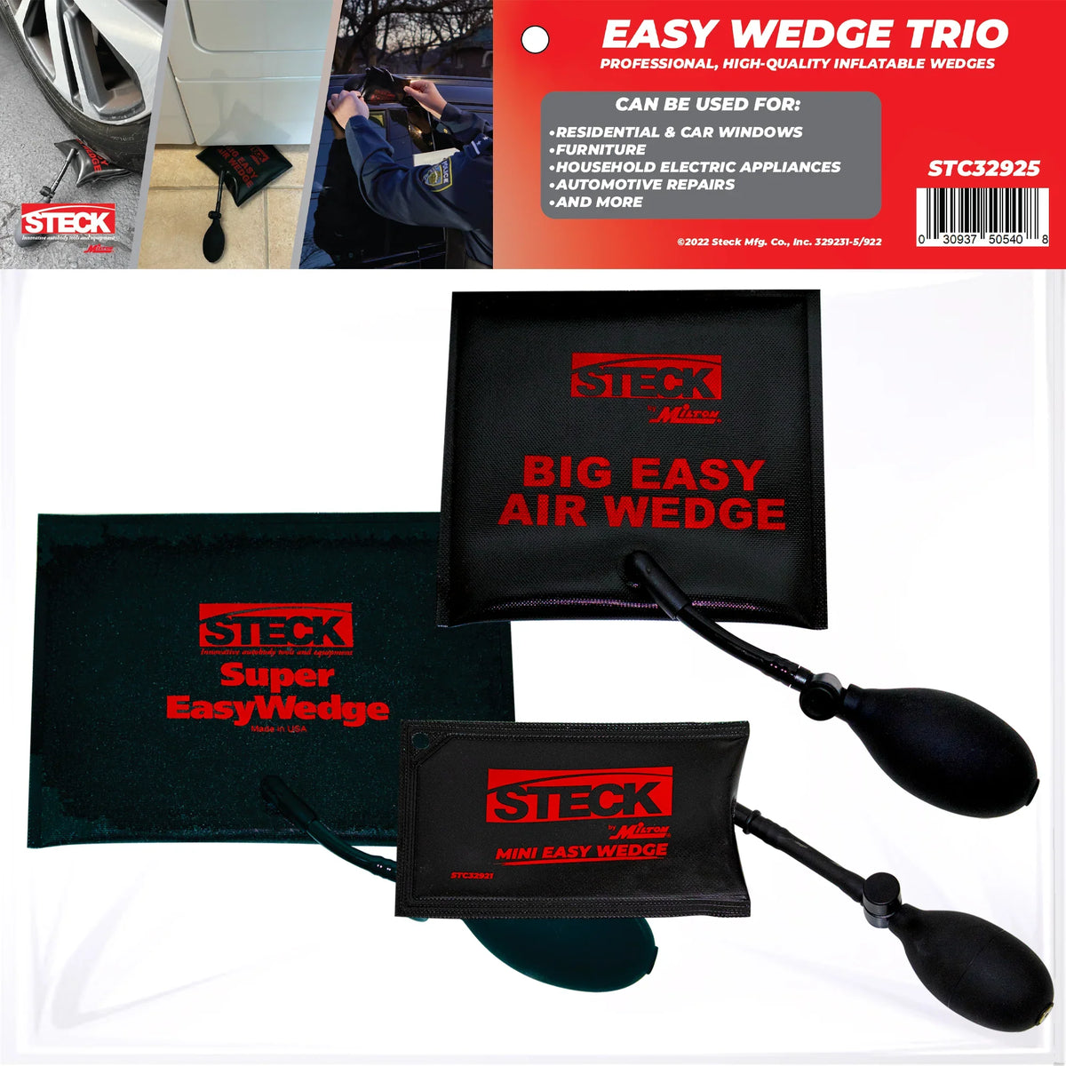 Professional-Grade BigEasy 6” x 6” Inflatable Air Wedge Commercial Air