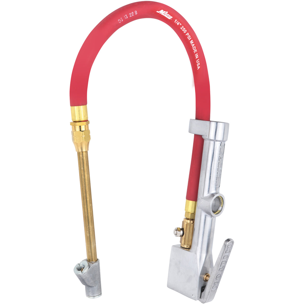 NEW & IMPROVED - Milton® Tire Inflator Gauge with Dual Head Straight F