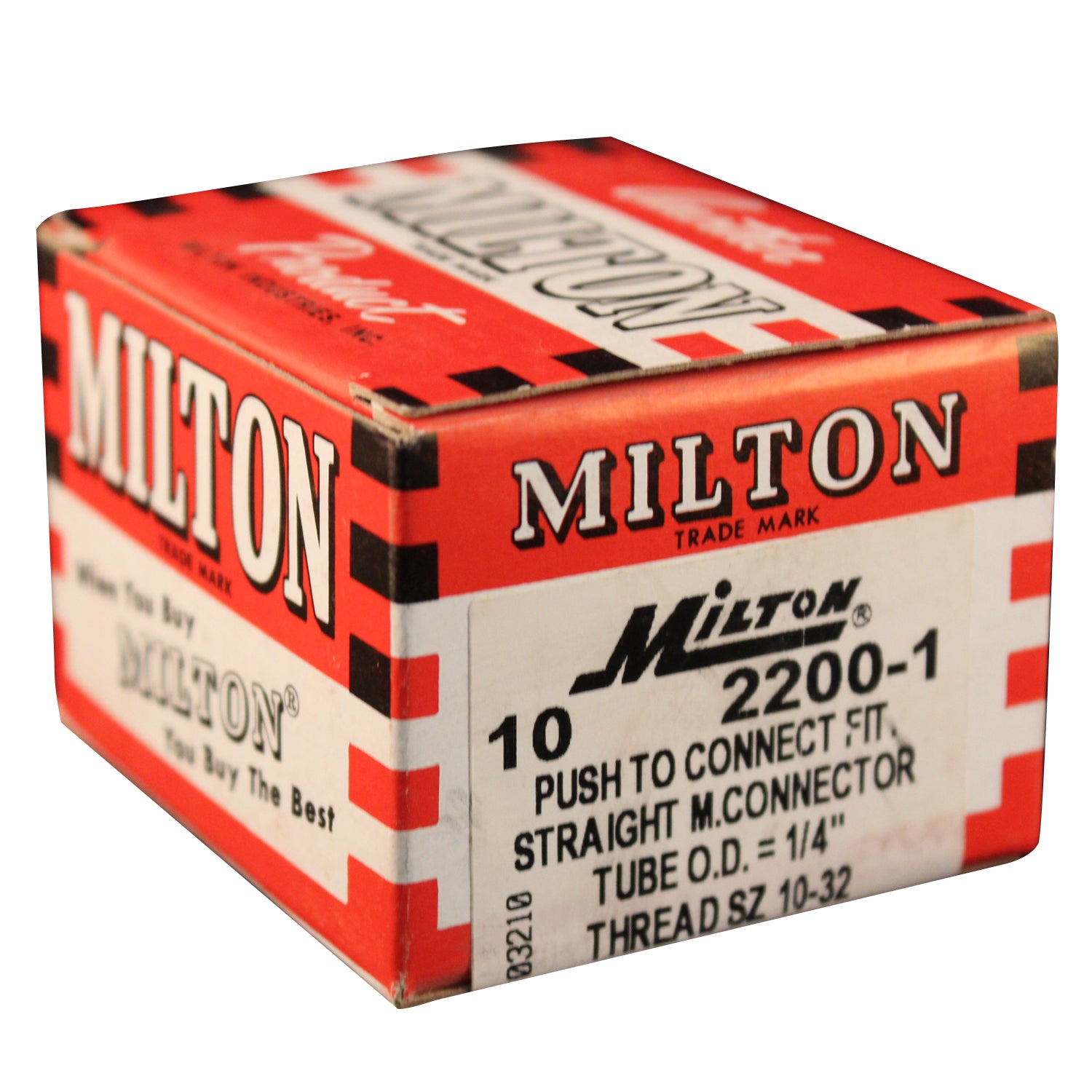 10-32 NPT 1/4" OD Push to Connect Tube Fitting | Milton Industries ...