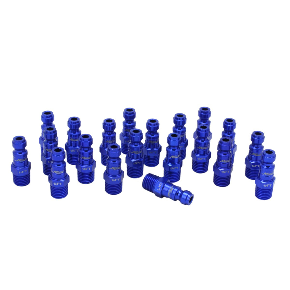 COLORFIT® Plugs (T-Style, Blue) - 1/4" NPT (Box of 20)