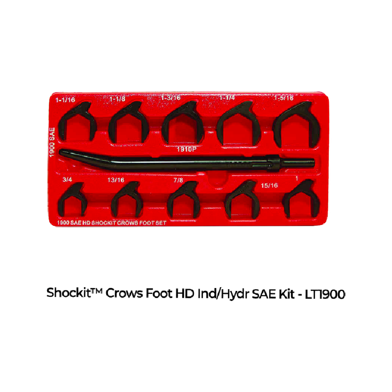 10-Piece ShockIT™ Crows Foot Industrial Hydraulic Fittings Socket ...