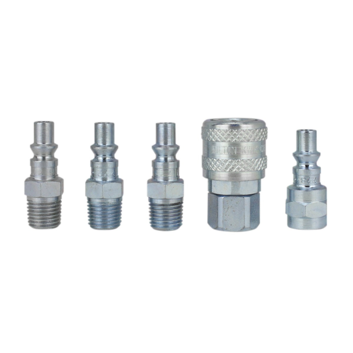 1/4" NPT A-Style Coupler and Plug Kit, (5-Piece)