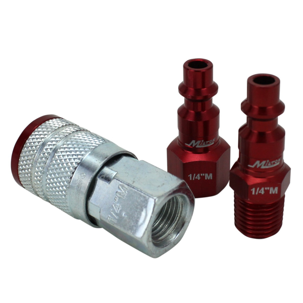 COLORFIT® Coupler & Plug Kit - M-STYLE® - 1/4" NPT Red Couplers & Plug