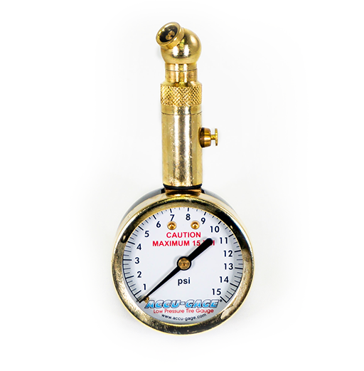 Accu-Gage S15XA 3-15 PSI Swivel Angle Chuck Dial Tire Pressure Gauge